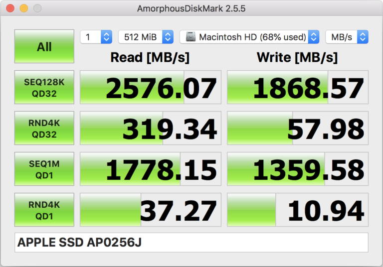 【Mac版CrystalDiskMark】AmorphousDiskMarkを使ってSSDの速度を測定比較をしてみた | SOUNDABILITY 2.0